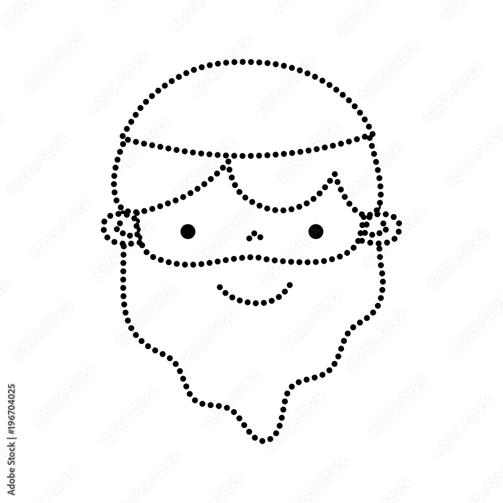 dotted shape jesus christ spirit with hair and beard Stock Vector ...