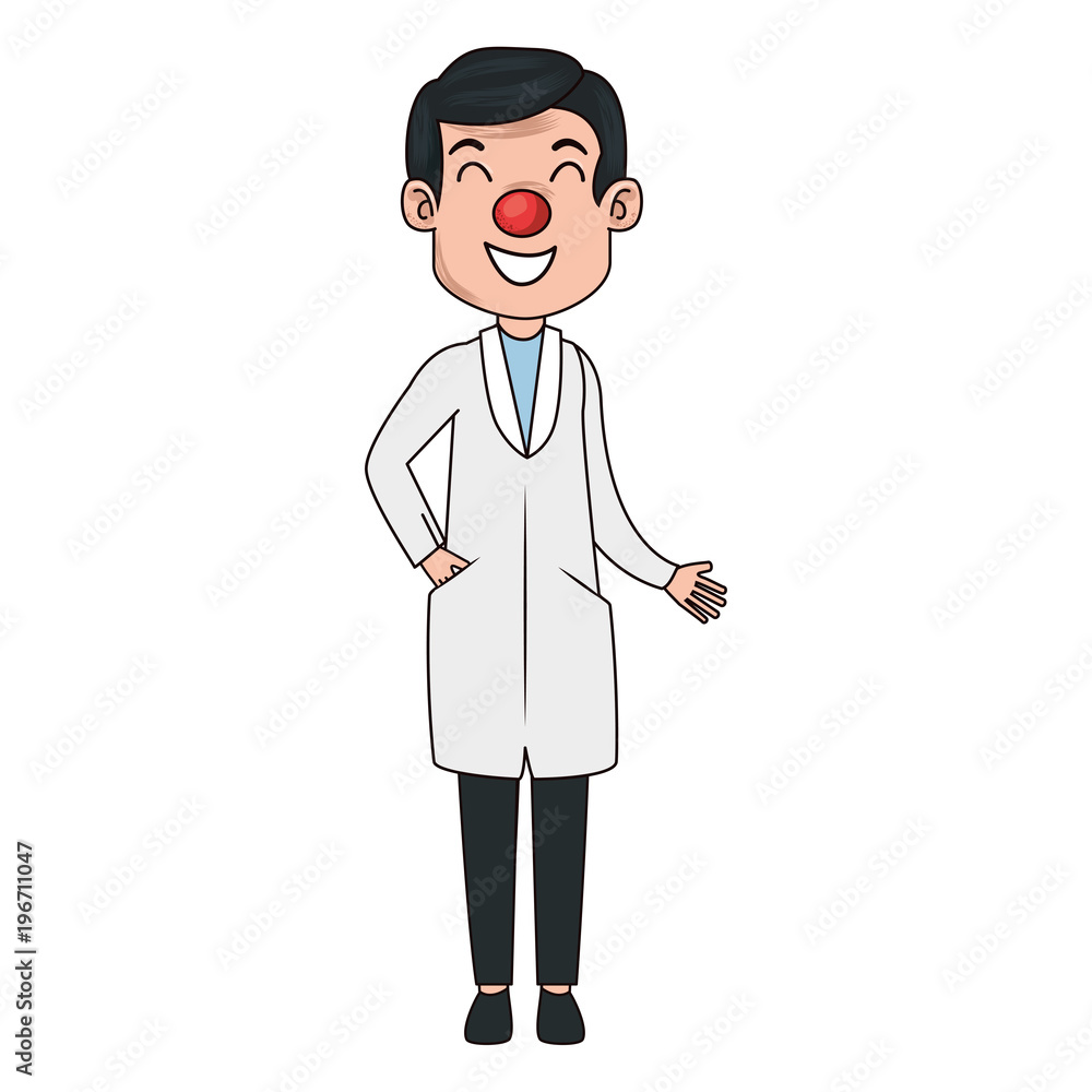 doctor clown funny character Stock Vector | Adobe Stock