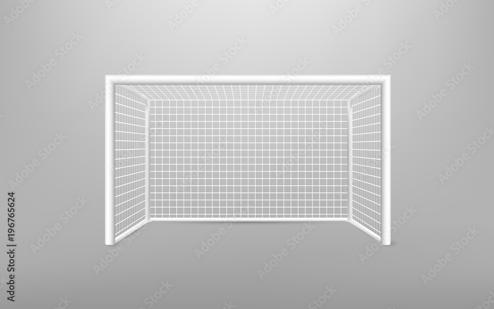 Football soccer goal realistic sports equipment. Football goal with ...