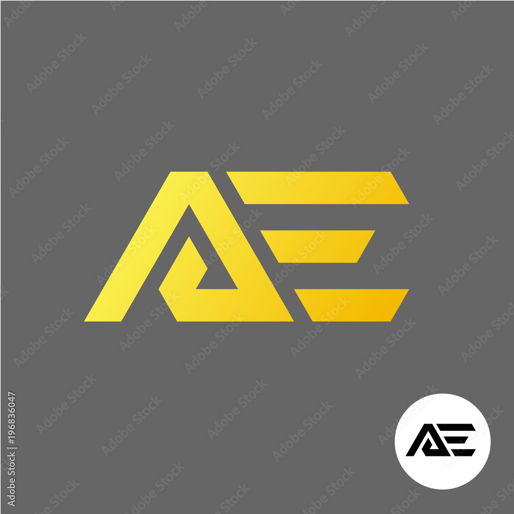 Letter A and E logo. AE ligature symbol. Stock Vector | Adobe Stock