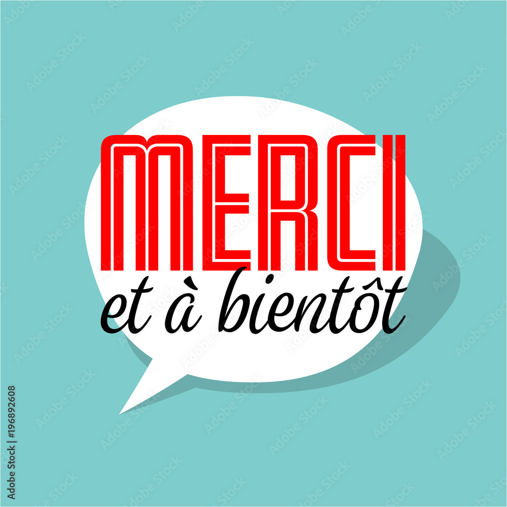 Image vectorielle Stock Merci et à bientôt | Adobe Stock