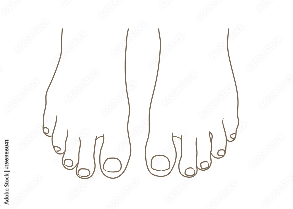 toes clipart black and white
