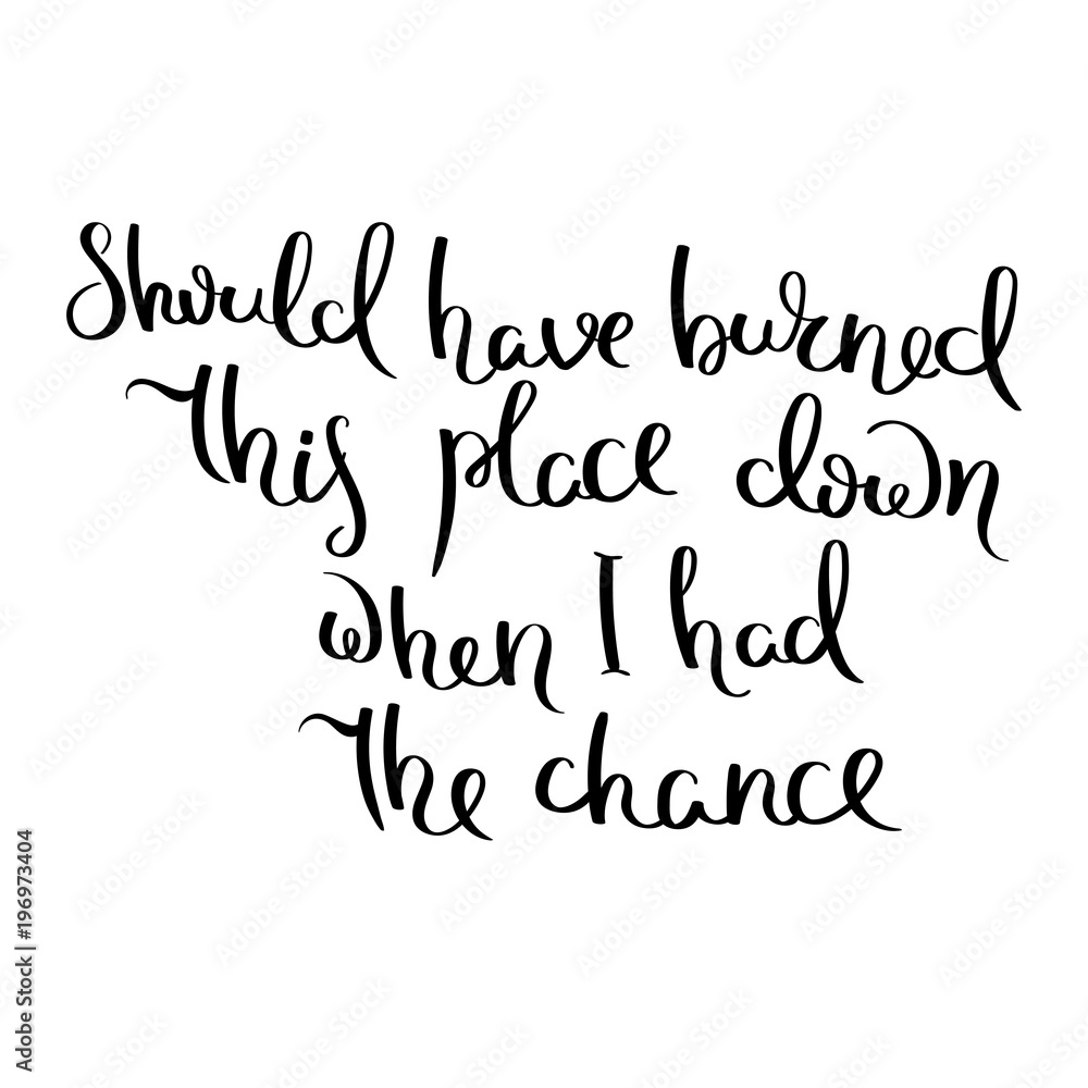 Hand drawn motivation vector lettering. Positive hand lettered quote ...