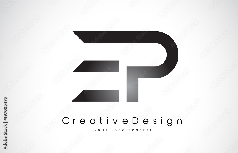 EP E P Letter Logo Design. Creative Icon Modern Letters Vector Logo ...