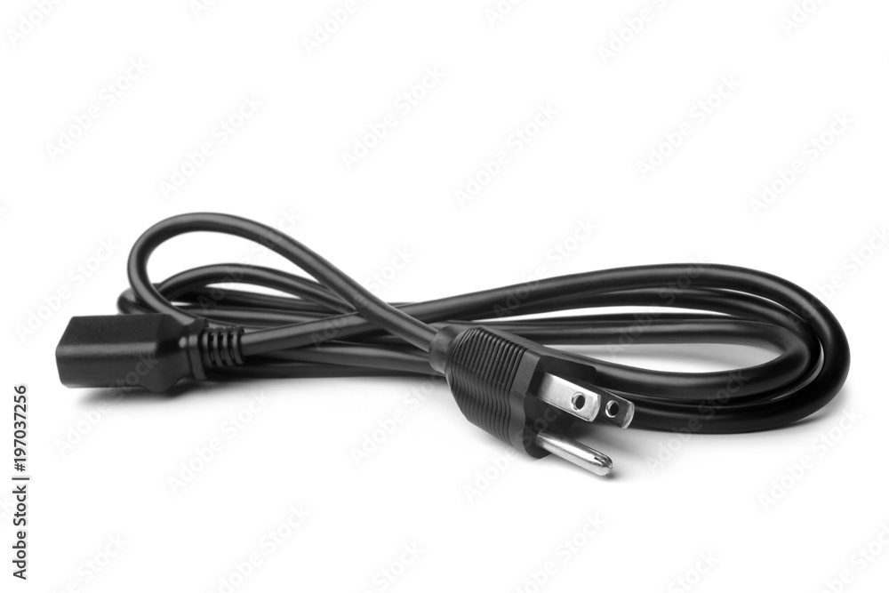 3 pin power cord Stock Photo | Adobe Stock