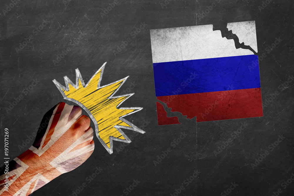 United Kingdom vs. Russia. Political and diplomatic crisis. Fist ...