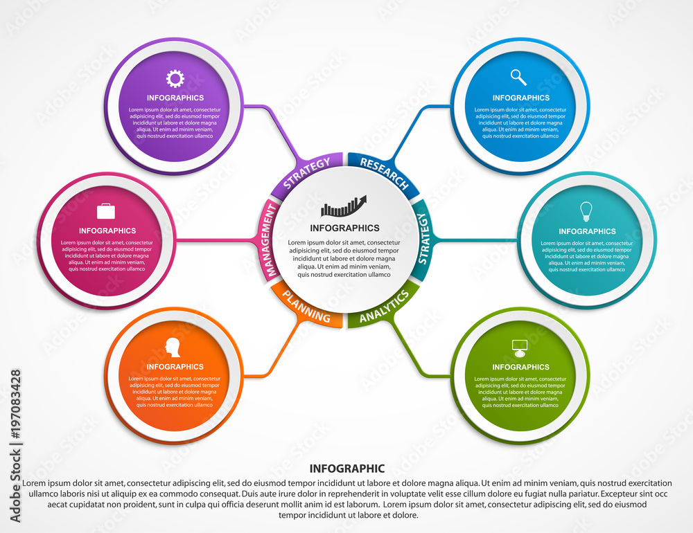 Infographic design organization chart template for business ...