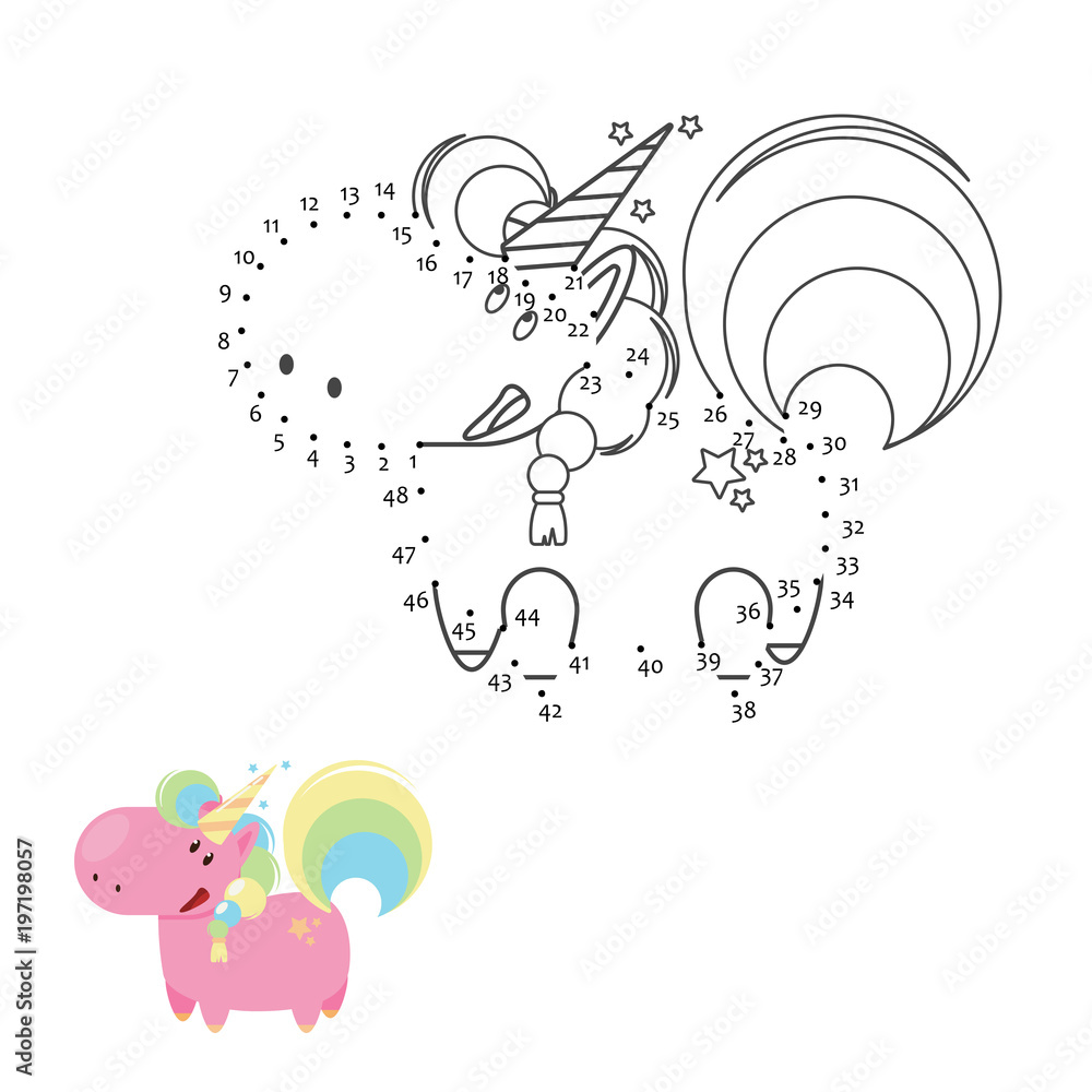 Educational game for kids: Dot to Dot. Connect the dots puzzle ...