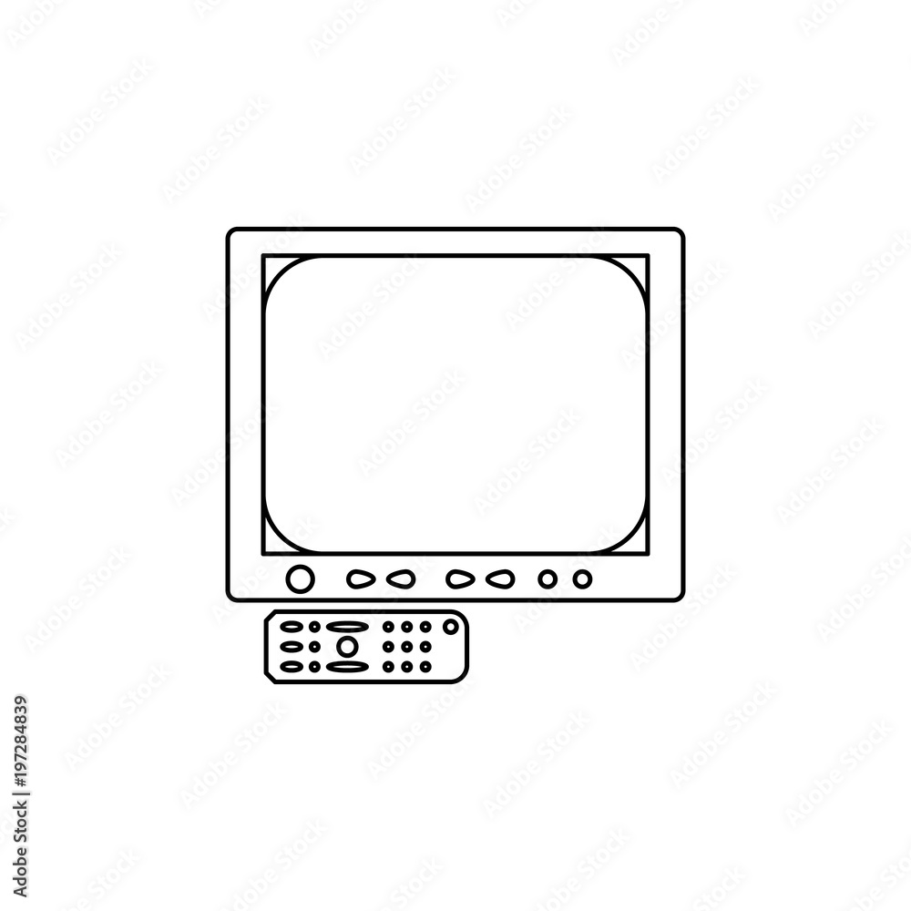 generation of light TVs with remote control icon. Element of generation ...