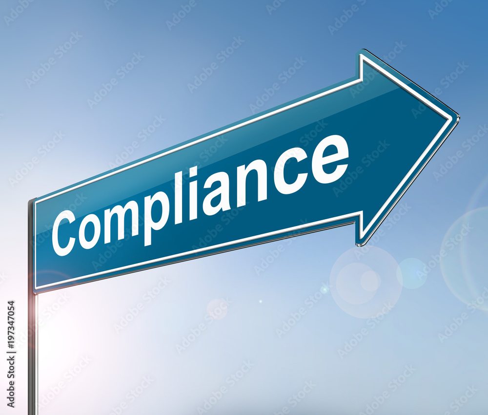 Compliance sign concept. Stock Illustration | Adobe Stock