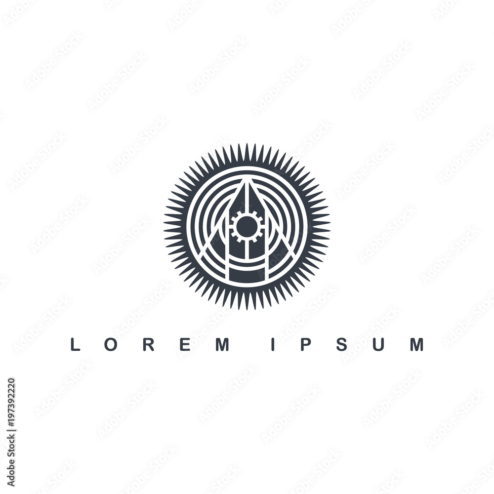 round circle native tribe sign symbol logo Stock Vector | Adobe Stock