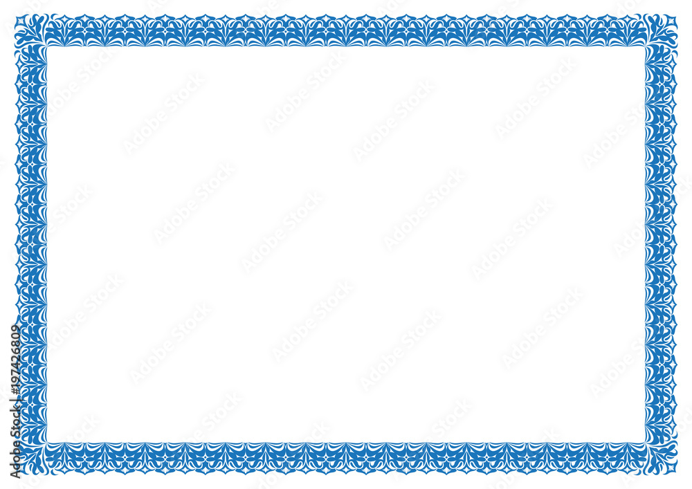 Blue Abstract Border & Frame for Certificate of Appreciation Stock ...
