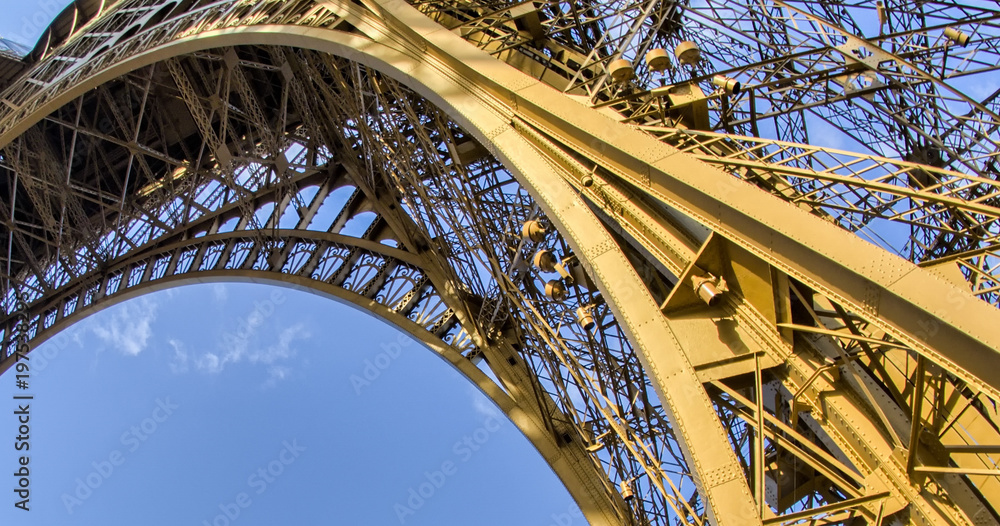Стокове фото Eiffel Tower (La Tour Eiffel) located on Champ de Mars in ...