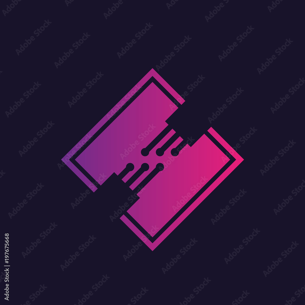 optic fiber cables vector logo Stock Vector | Adobe Stock