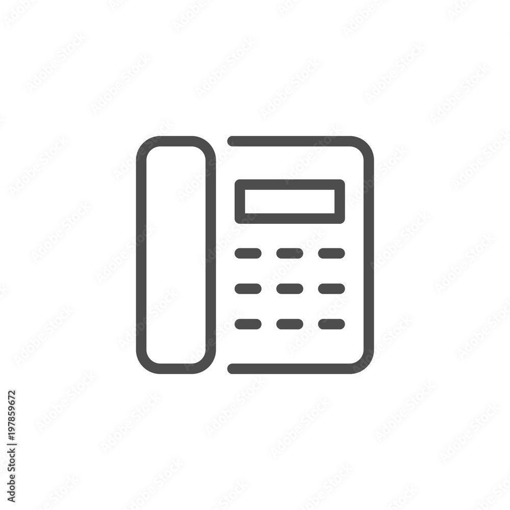 Landline phone line icon Stock Vector | Adobe Stock