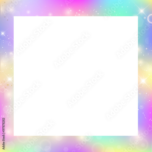 Magic border with rainbow mesh and space for text. Stock Vector | Adobe ...