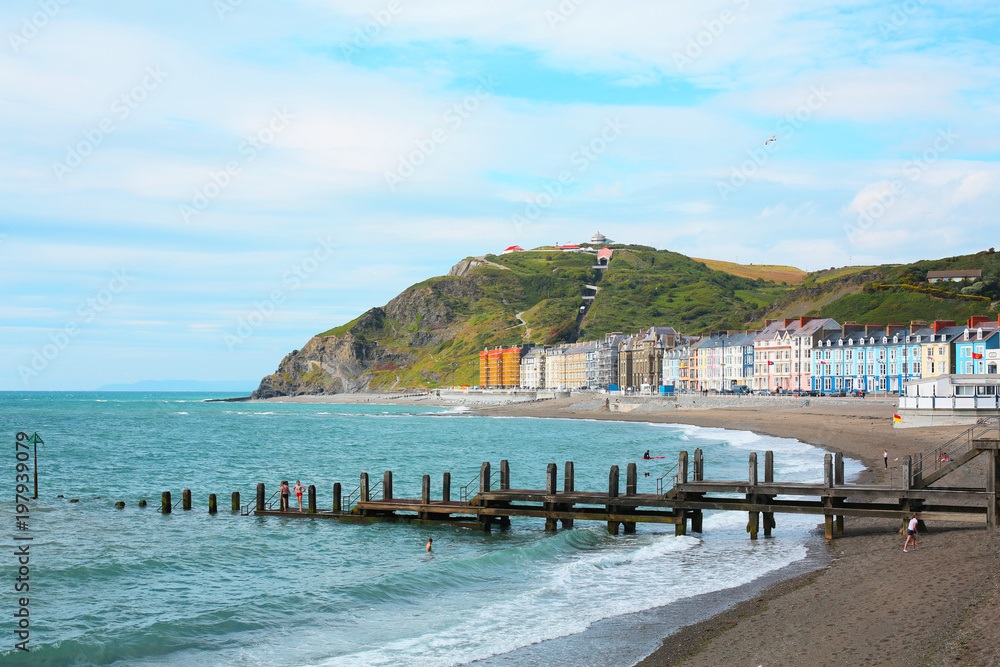 Scenic Aberystwyth town in Wales, Great Britain Stock Photo | Adobe Stock