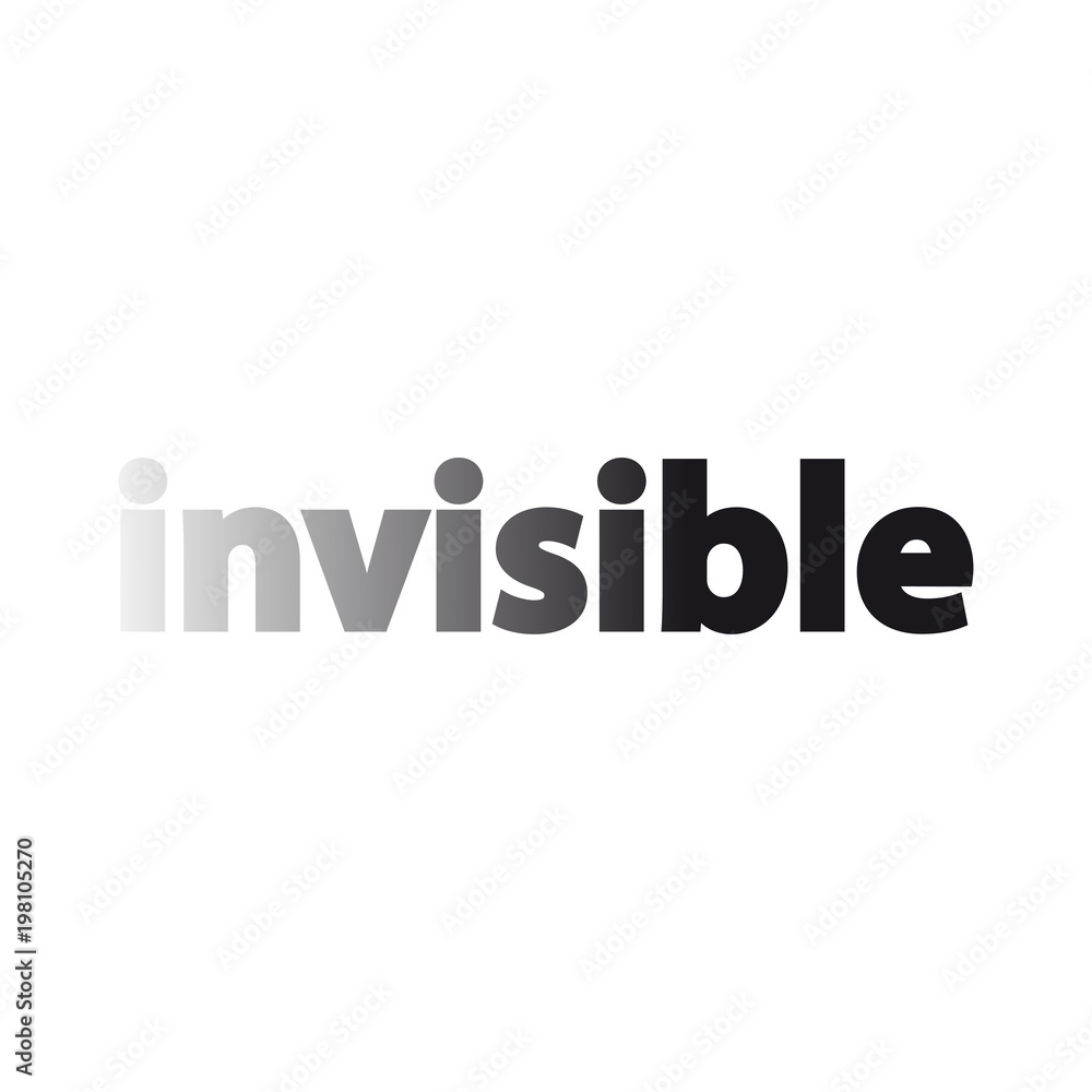Logotipo invisible en fondo blanco Stock Vector | Adobe Stock
