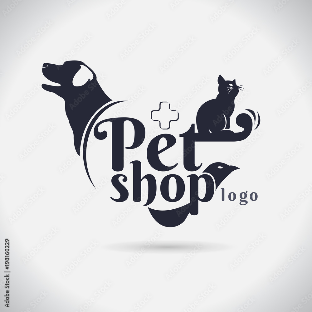 pet logo vector on white background Stock Vector | Adobe Stock