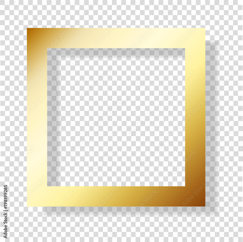 Golden foil smudge frame. Gold glossy grunge texture decor isolated on ...