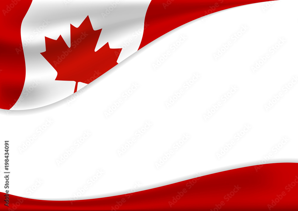 Canada day banner background design of flag with copy space vector ...