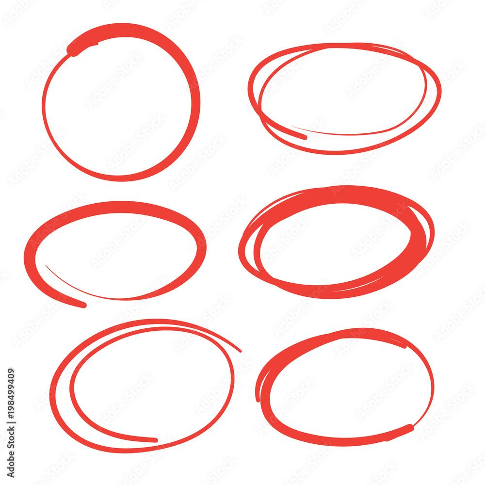 Red Teacher Grading Marks with Pen, showing correct / incorrect graded ...