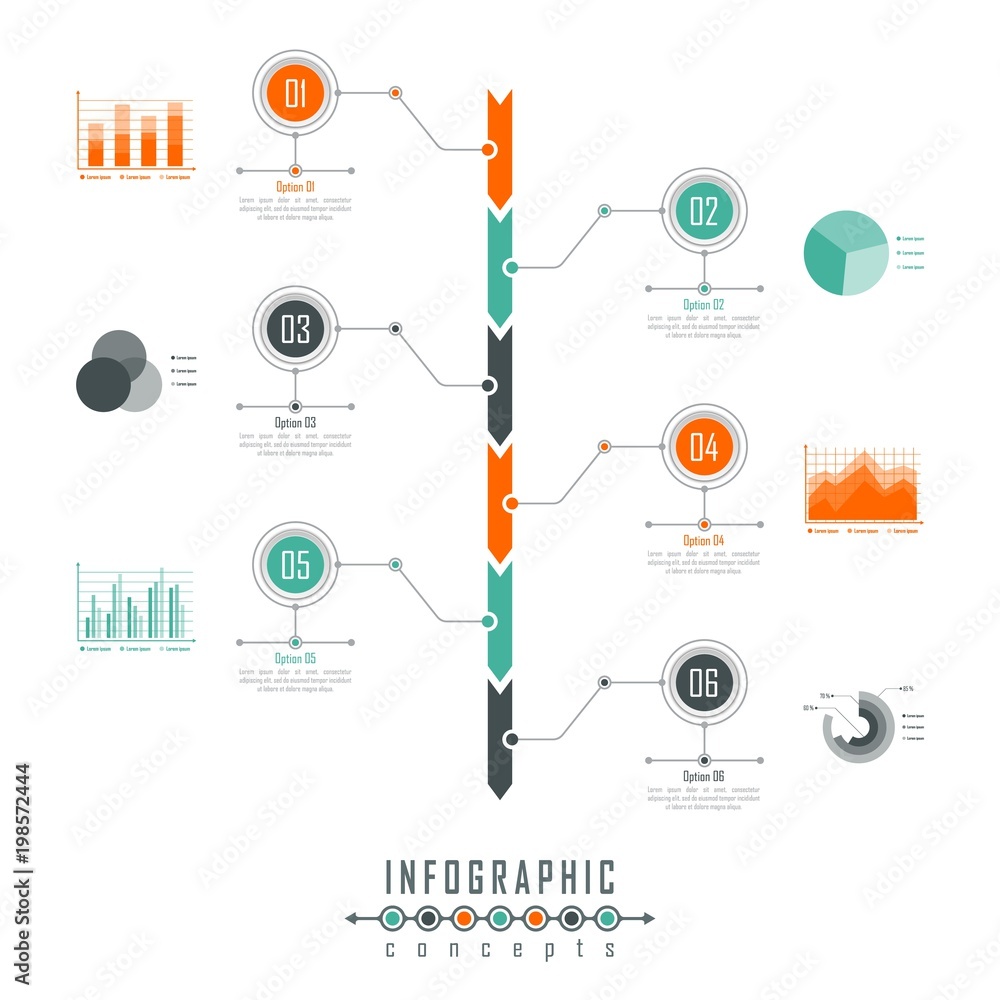 Infographic timeline template can be used for chart, diagram, web ...