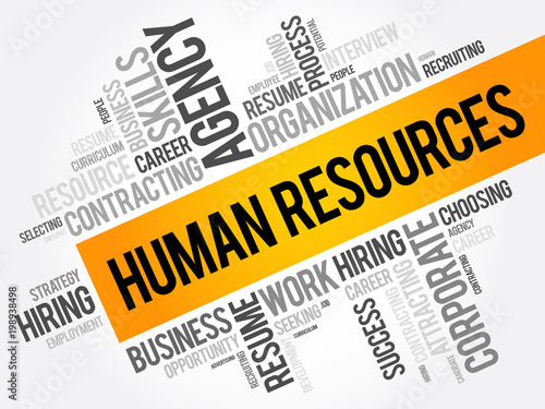 HR - Human Resources word cloud collage, business concept background ...