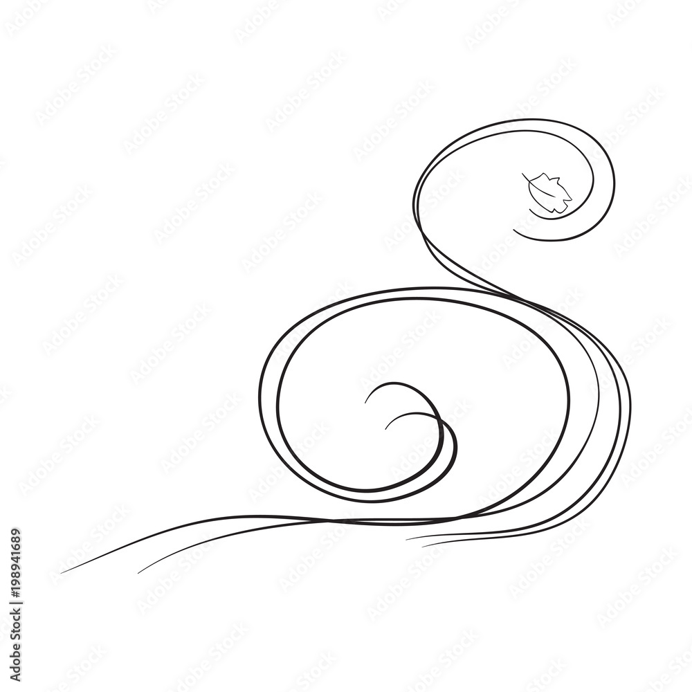 Vector sketch illustration of an object of nature. Outline hand drawing ...
