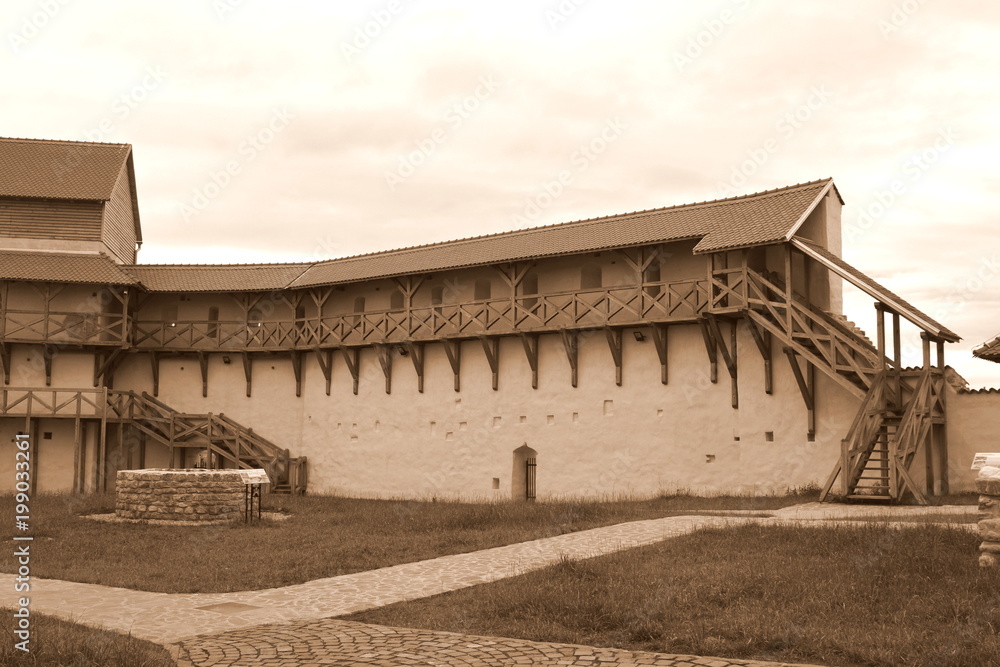 Fort in the village Feldioara, built by the teutonic knights 900 years ...