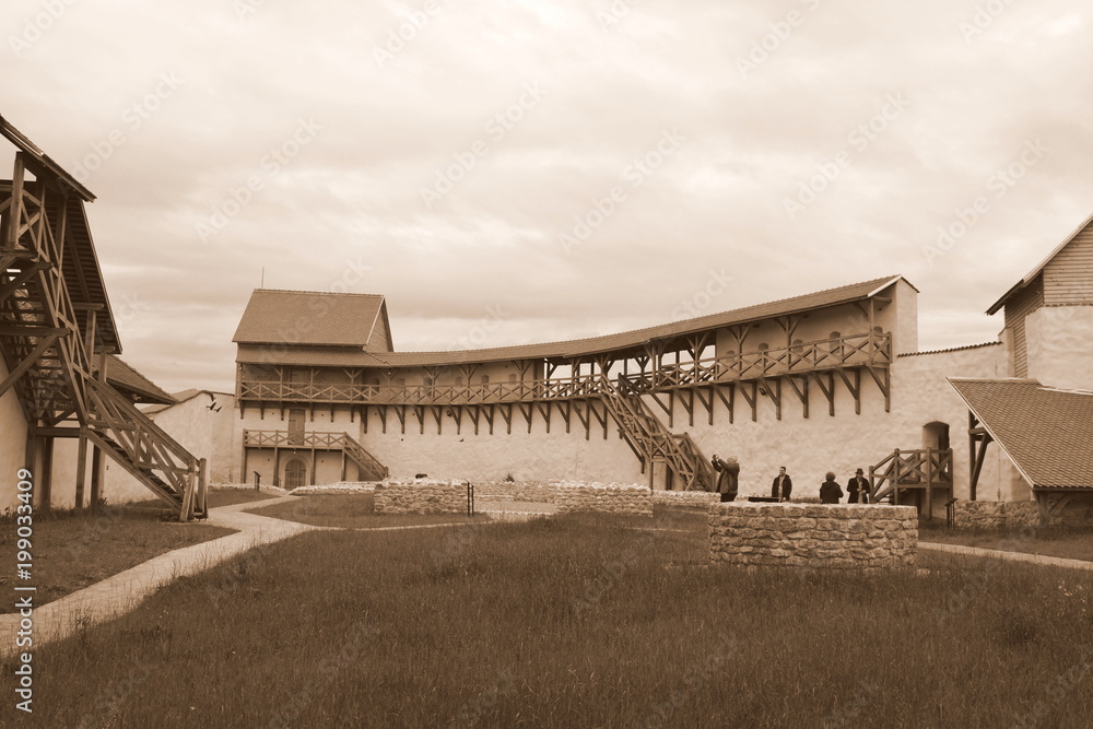 Fort in the village Feldioara, built by the teutonic knights 900 years ...