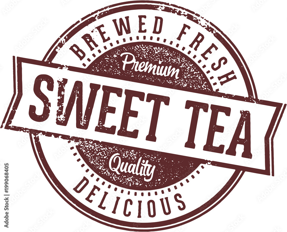 Fresh Southern Sweet Tea Sign Stock Vector | Adobe Stock