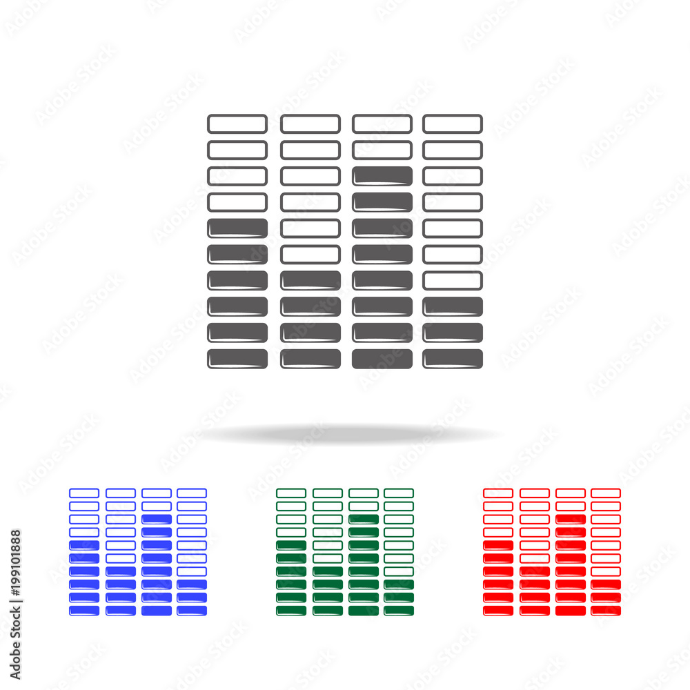 Equalizer Colomn chart Icon. Elements of chart and trend diagram multi ...