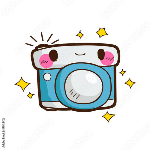 cute camera cartoon, camera sticker Stock Vector | Adobe Stock