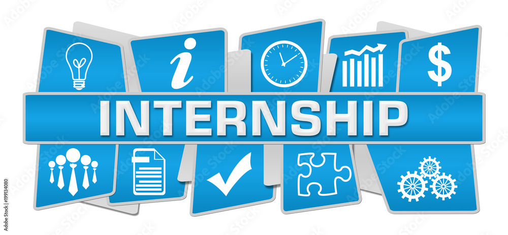 Internship Blue Up Down Symbols Stock Illustration | Adobe Stock