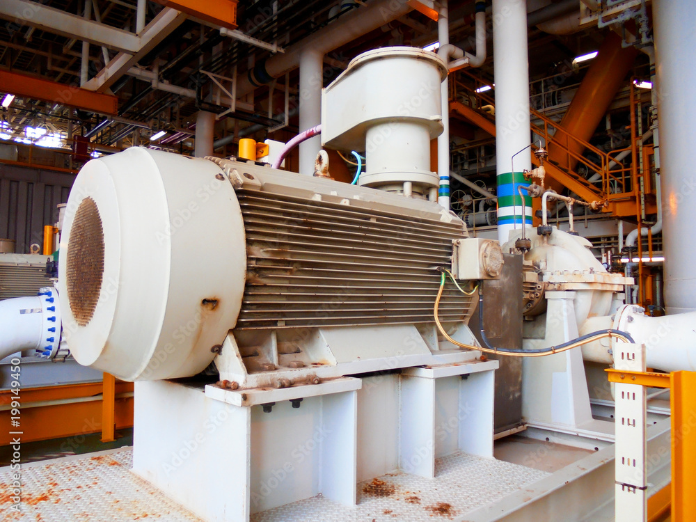 The centrifugal pump install on process cooling medium and heat ...