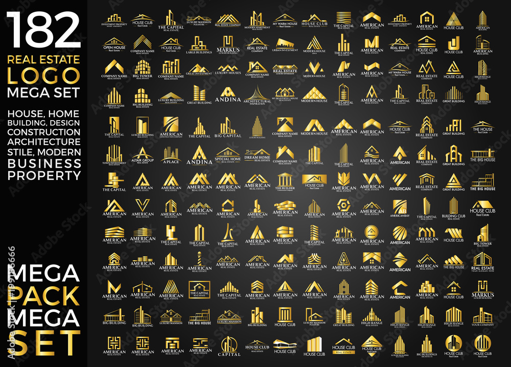 Mega Set and Big Group, Real Estate, Building and Construction Logo ...