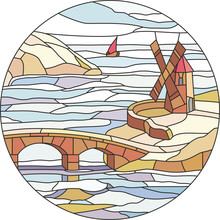 Stained Glass, Mill, Art Free Stock Photo - Public Domain Pictures
