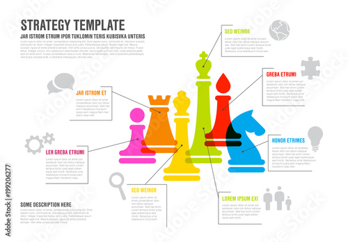 Chess Infographic Layout Stock Template | Adobe Stock