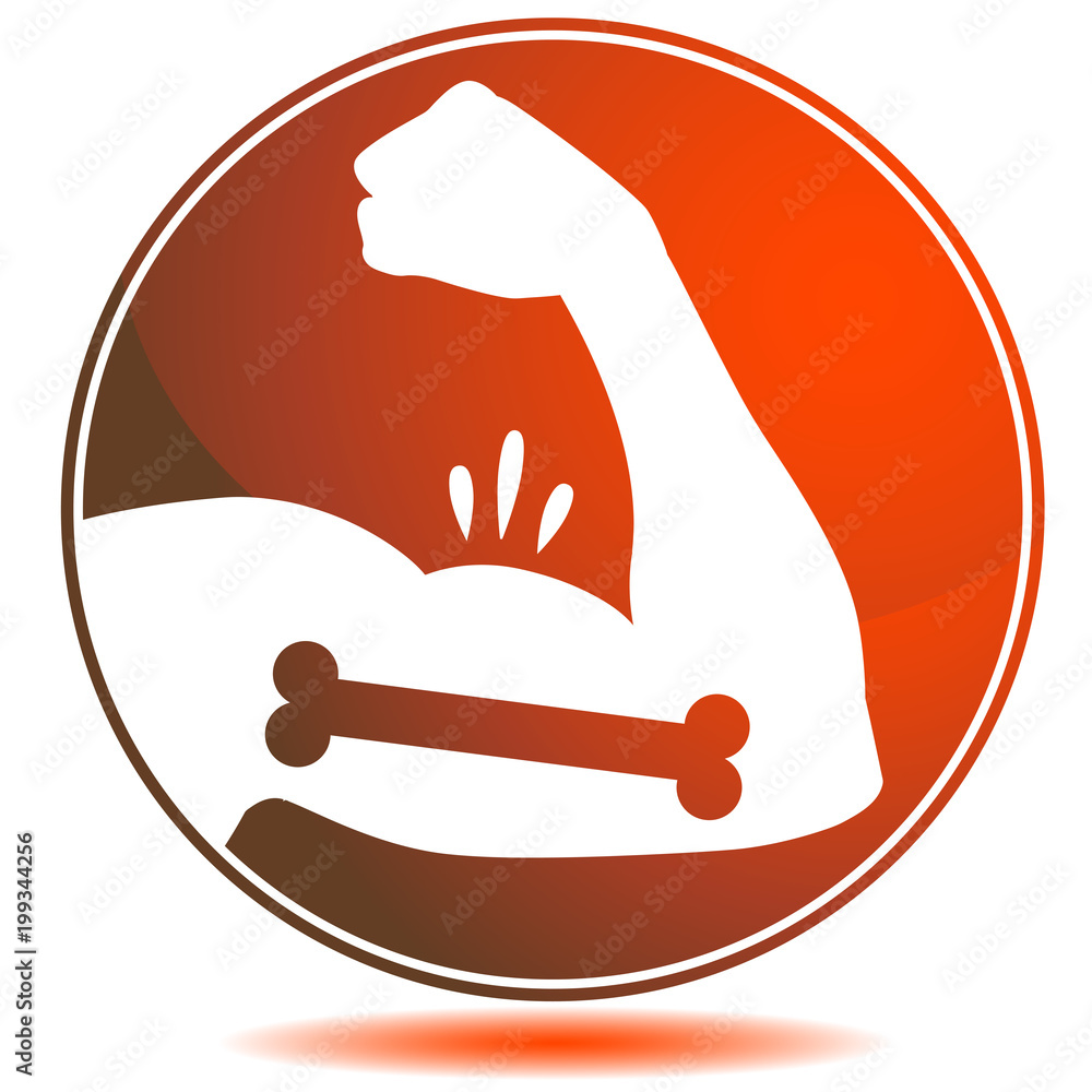 Strong Muscles Bones Male Arm Flexing Bicep Stock Vector | Adobe Stock