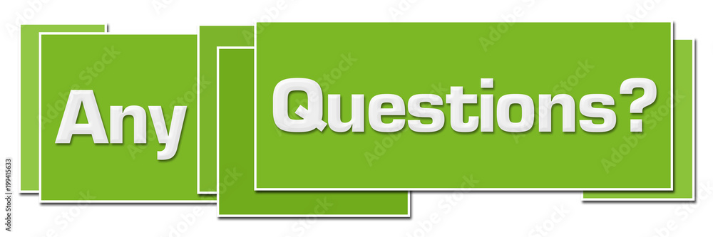 Any Questions Green Color Boxes Stock Illustration | Adobe Stock