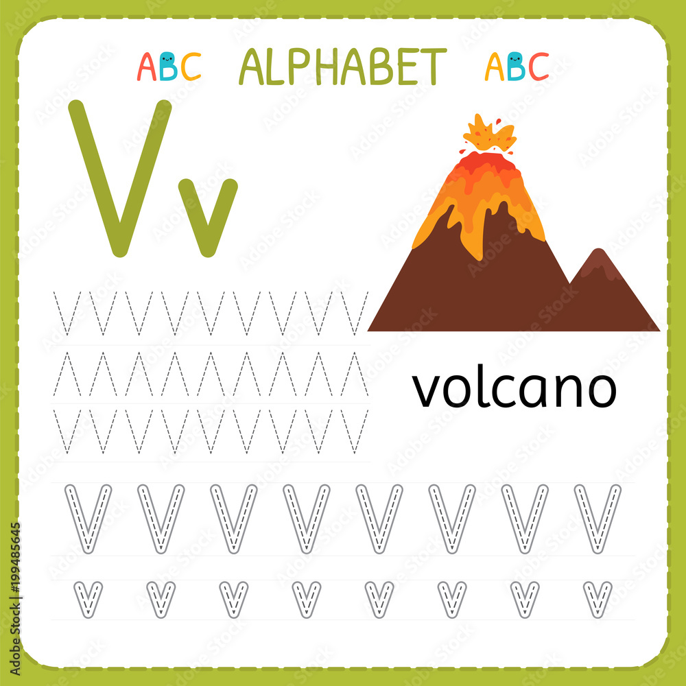 Alphabet tracing worksheet for preschool and kindergarten. Writing ...