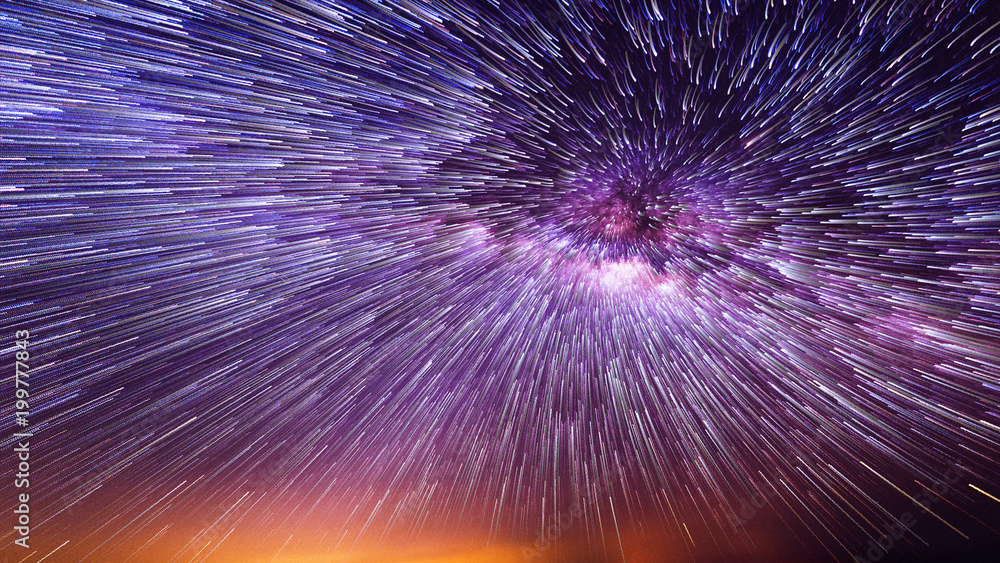 Night sky with vortex star trails. Stock Photo | Adobe Stock