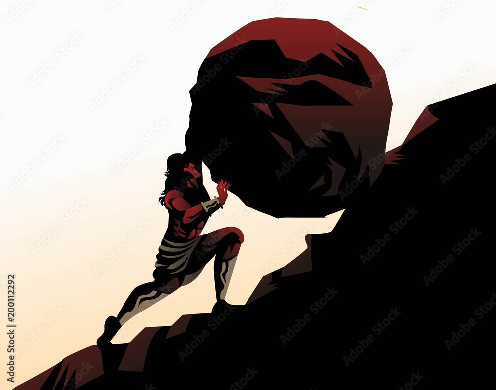 sisyphus greek myth Stock Vector | Adobe Stock