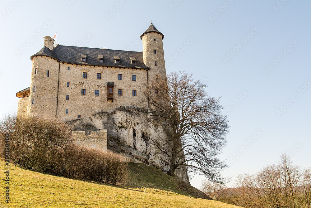 Castle in Bobolice (Poland) from the half of the 14th century, founded ...