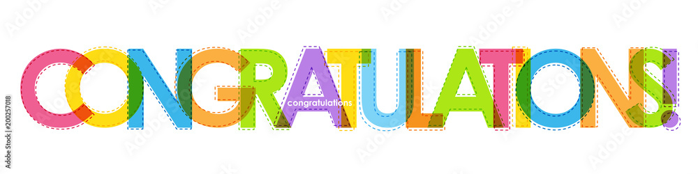 "CONGRATULATIONS" Card Stock Vector | Adobe Stock