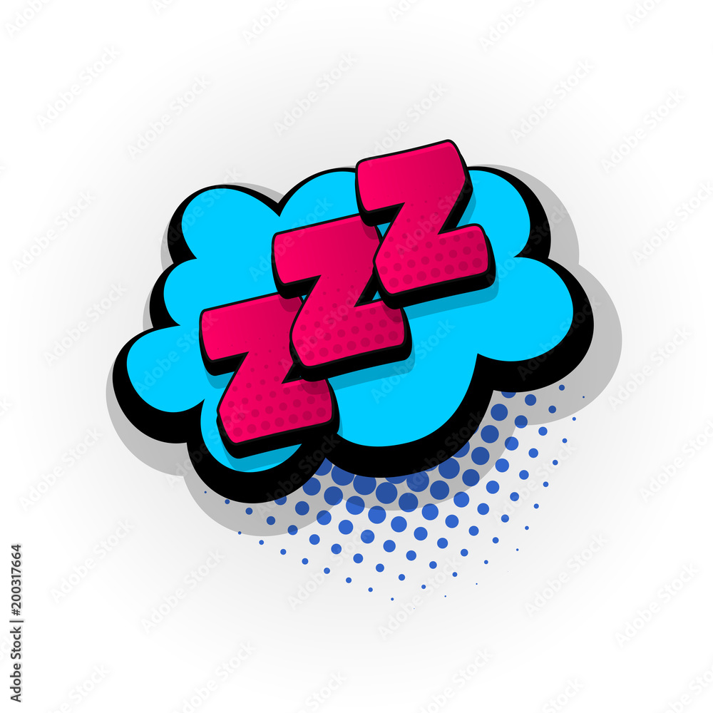zzz sleep dream hand drawn pictures effects. Template comics speech ...