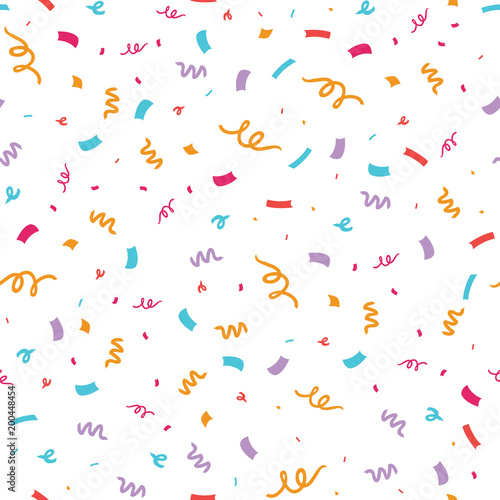 Colorful confetti seamless repeat pattern. Great for a birthday party ...