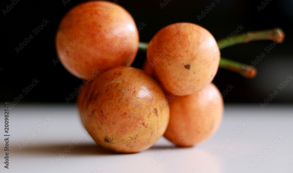 Menteng fruit or Baccaurea racemosa. Tropical tree fruit that South ...