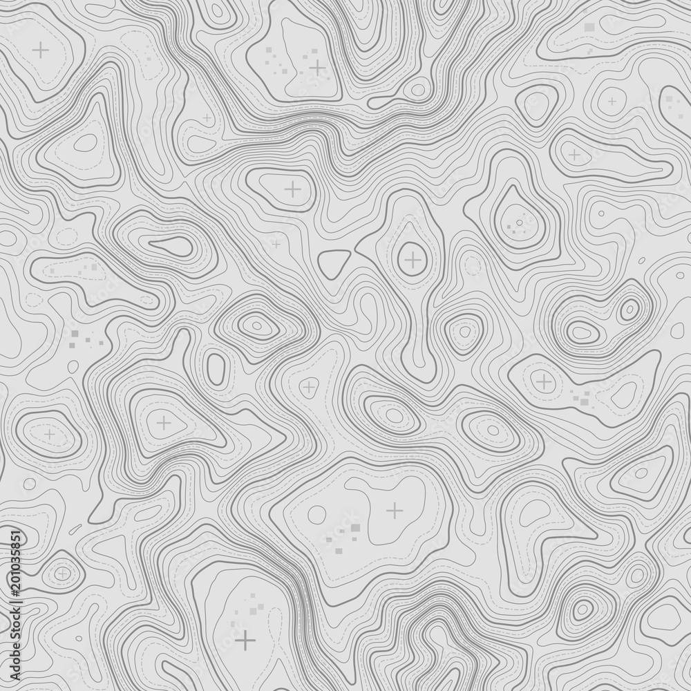 Seamless pattern. Topographic map background with space for copy ...